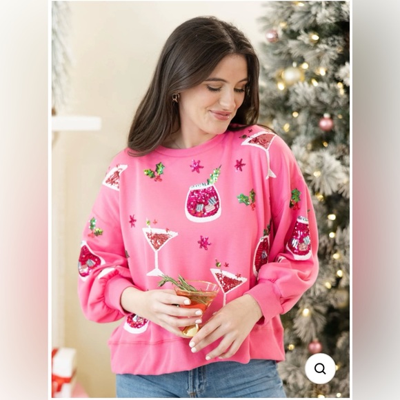 Mary Square | Tops | Mary Square Millie Sweatshirt Holiday Spirits ...